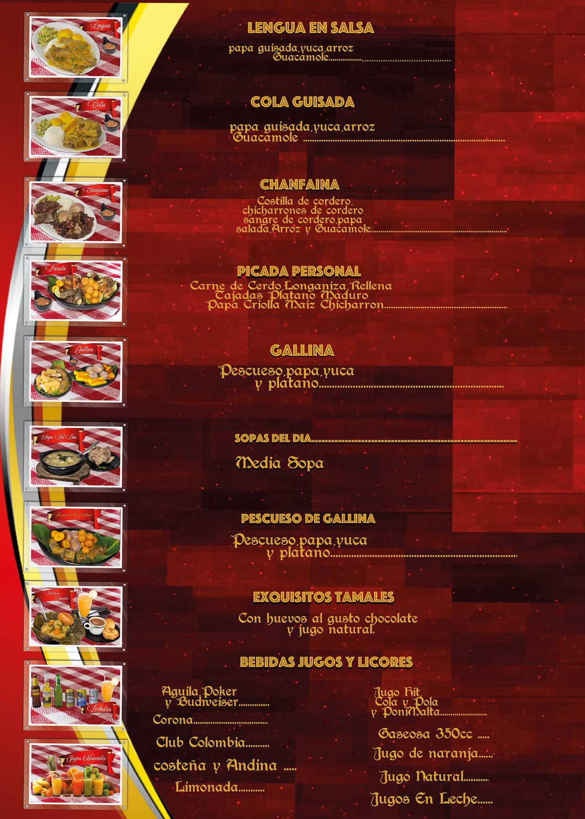 Menu at Restaurante campestre "El Loco", Ramiriquí