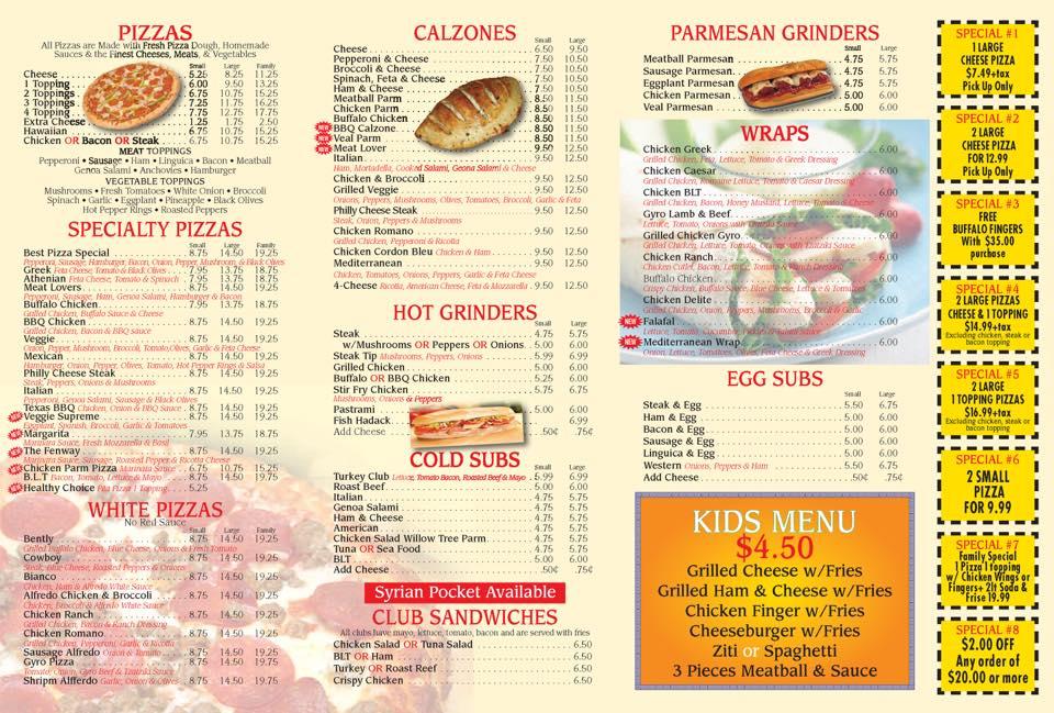 Menu at Best Pizza Market pizzeria, North Attleborough