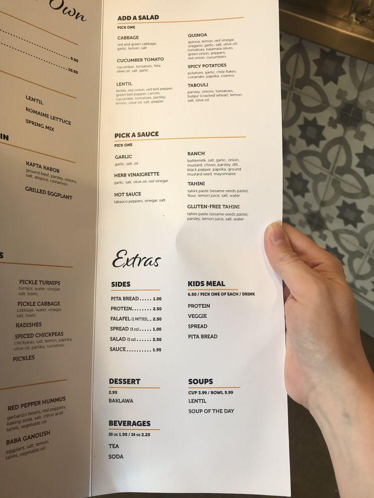 Menu at Fresko Grille Modern Mediterranean restaurant, Huntsville