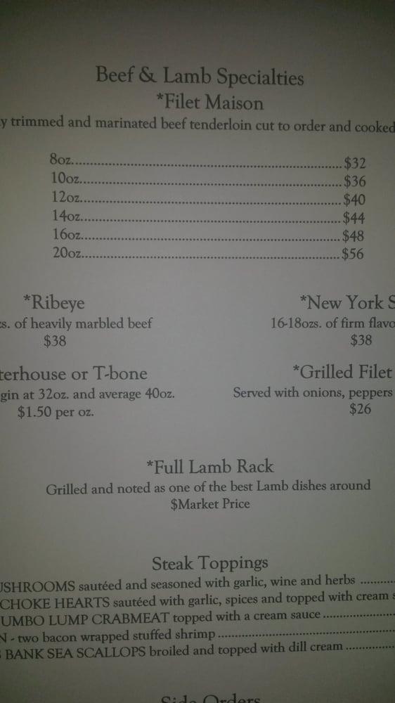 Menu at Koestler Prime pub & bar, Ridgeland