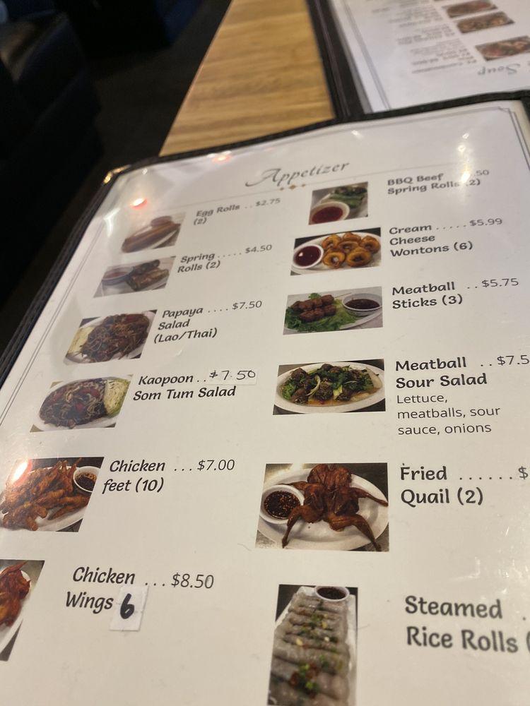 Carta de Little Asia Cafe, Saint Paul
