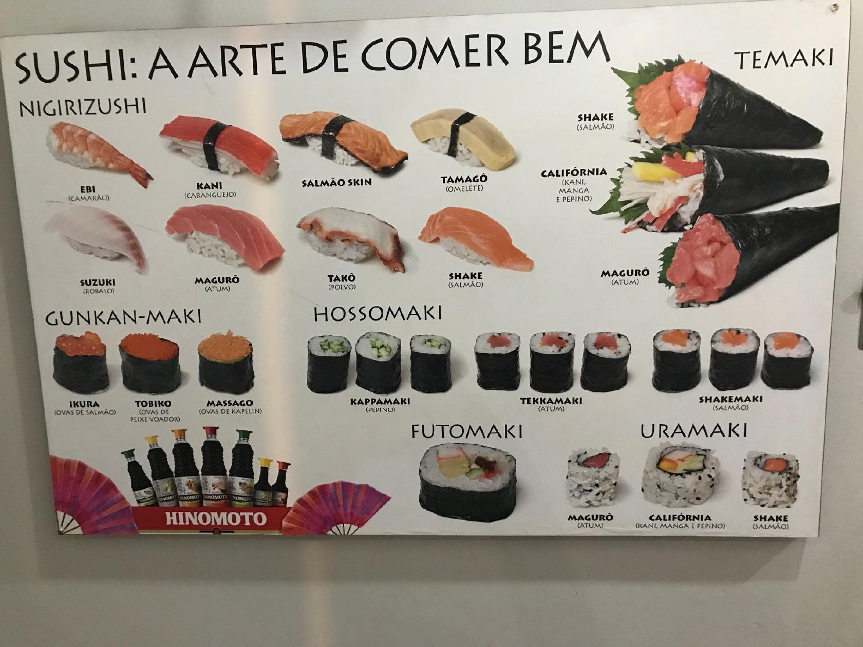 Carta de Restaurante Kojó, Bandeirantes, Av. Benedito Leite de Negreiros
