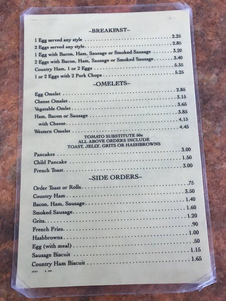 Menu at B & G Grill restaurant, Goldsboro