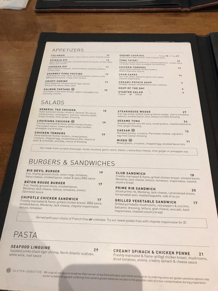 Menu at Bâton Rouge Grillhouse & Bar, Laval, Boul. le Carrefour