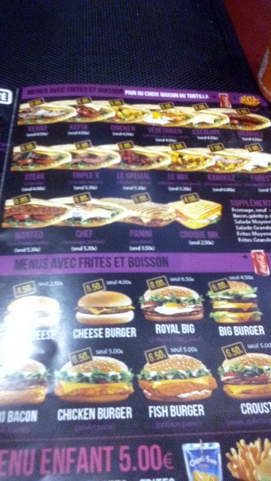 Menu at MIX FOOD restaurant, Nantes