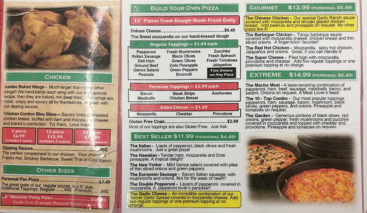 Menu at Pizza Man pizzeria, North Ogden, N 400 E St