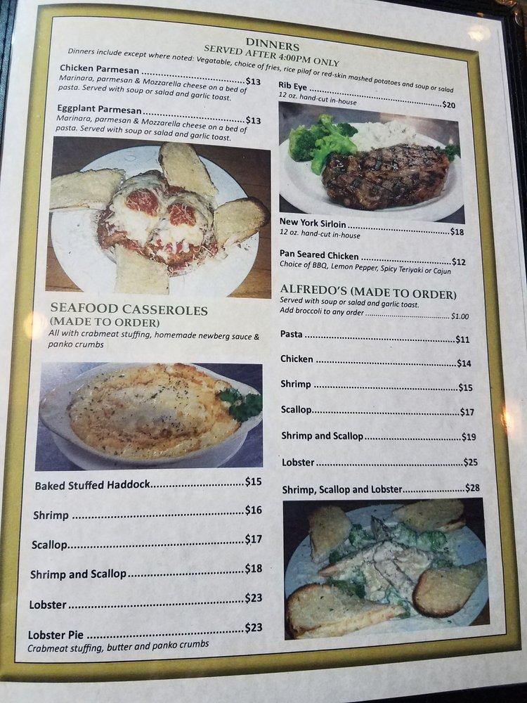 Menu at Cafe Sebago Bar & Grill, Raymond