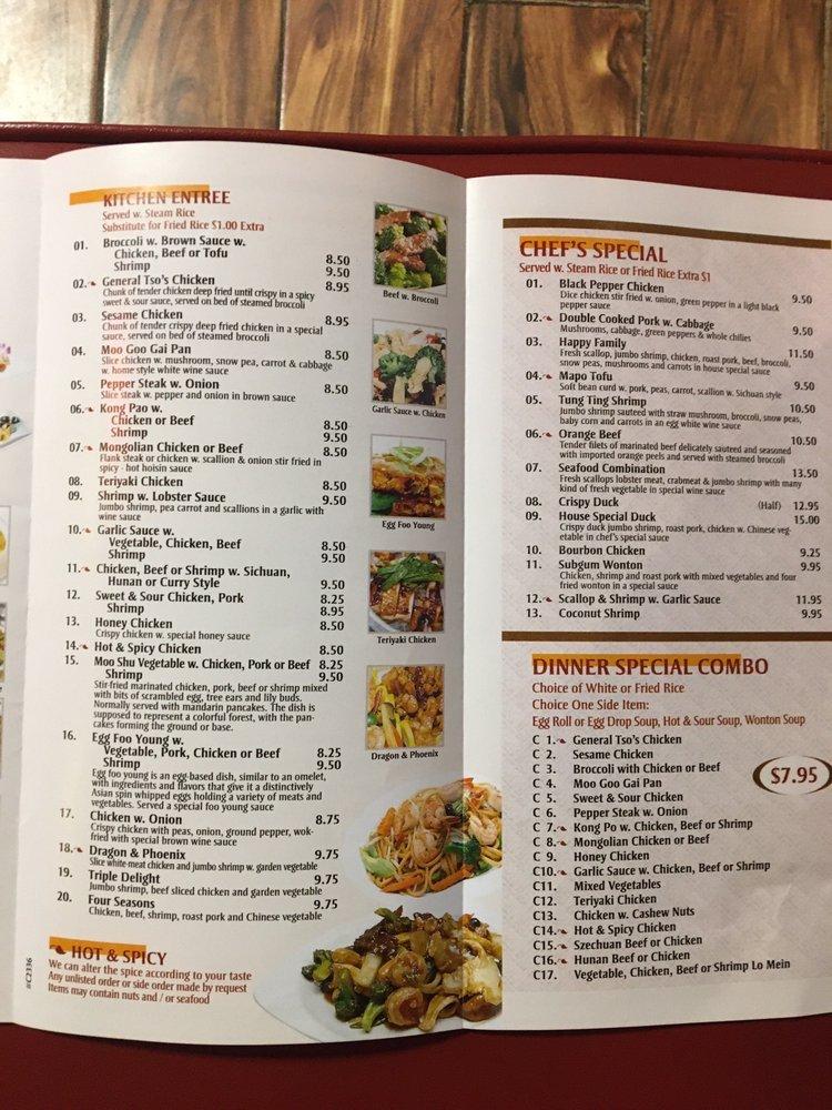 Menu at China Moon restaurant, Huntsville, Memorial Pkwy SW