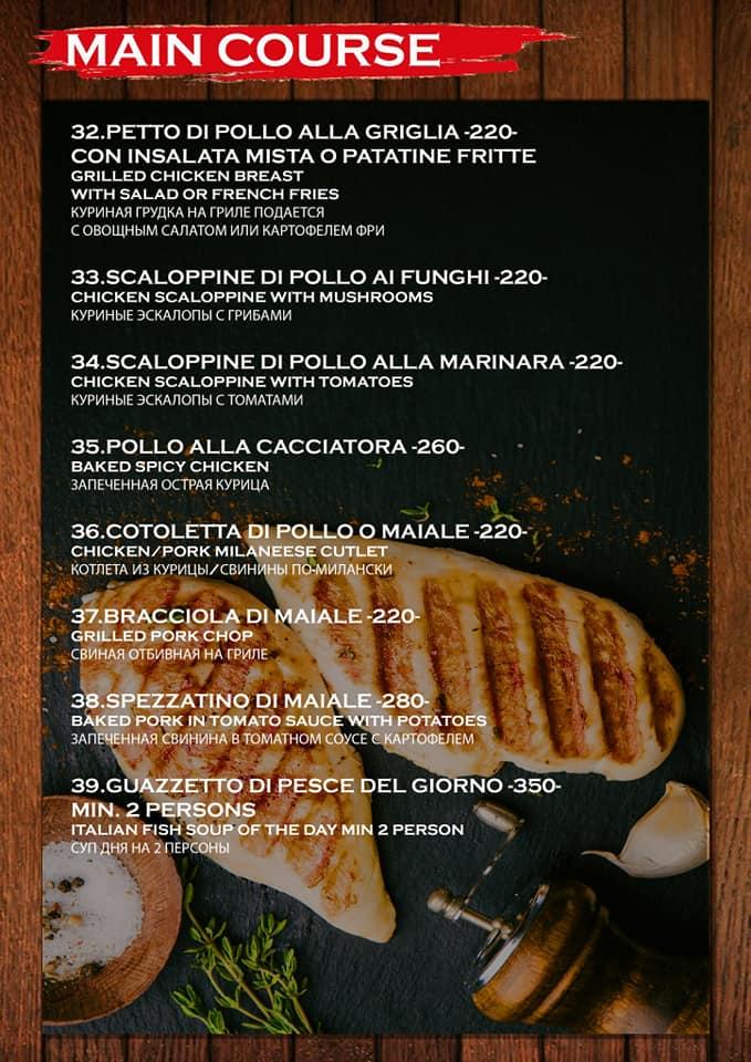 Menu at Negroni Restaurant & Lounge Bar, Wichit