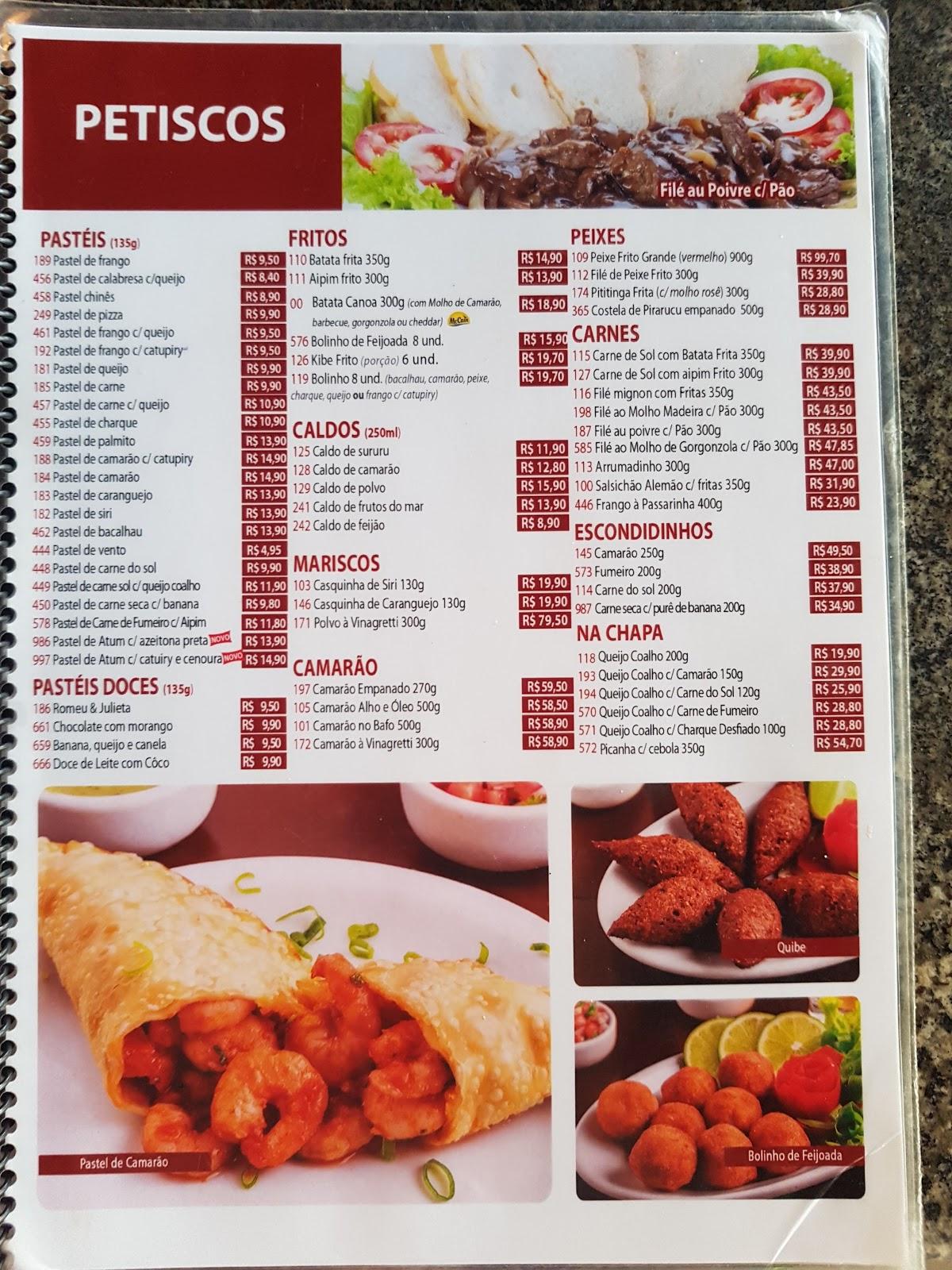 Menu em Beach Stop restaurante, Salvador, R. José Augusto Tourinho Dantas