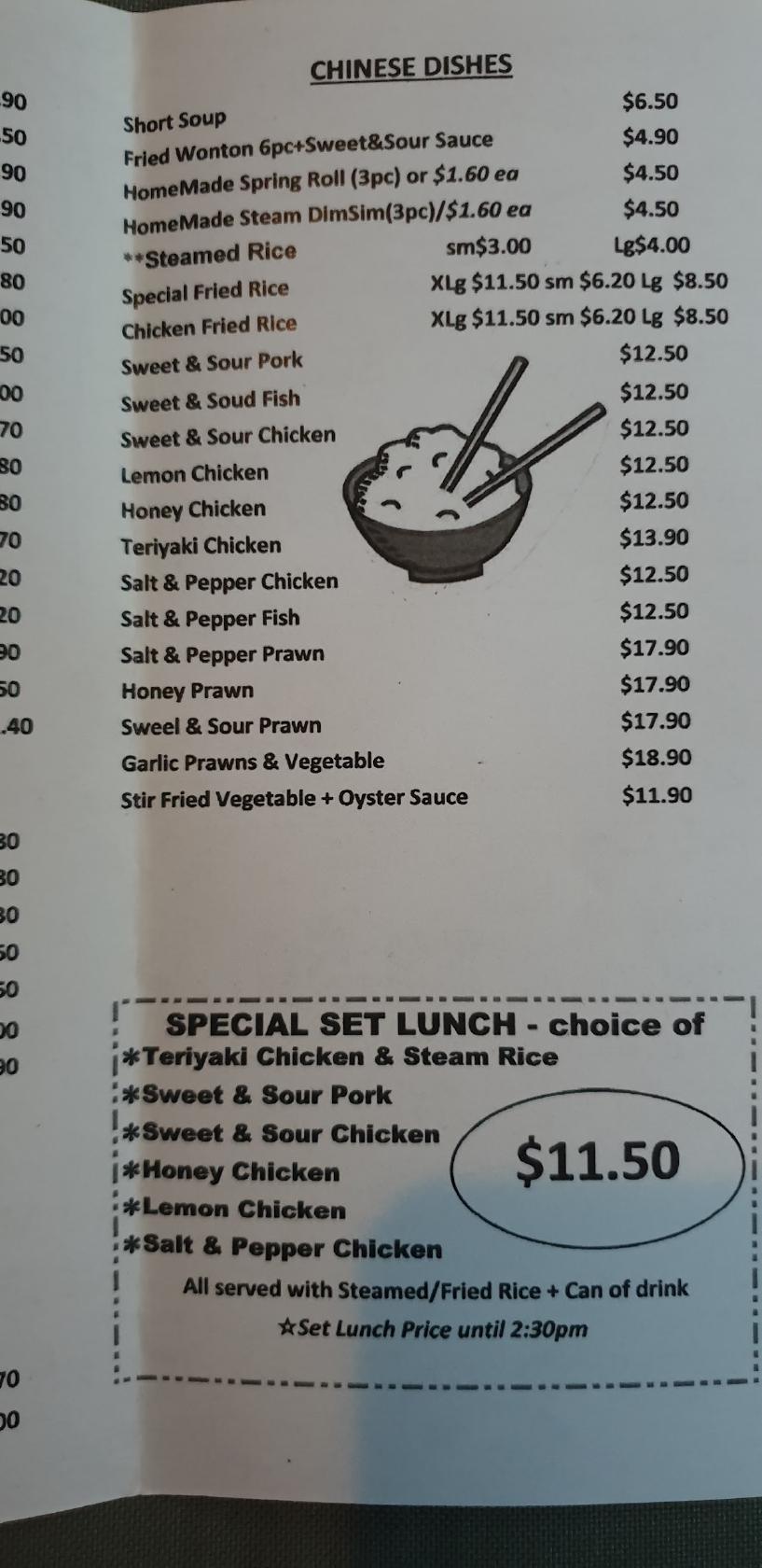 Menu at Hardys Road Takeaway fast food, Mudgeeraba
