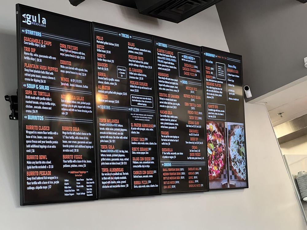 Menu at La Gula Mexicana pub & bar, Germantown
