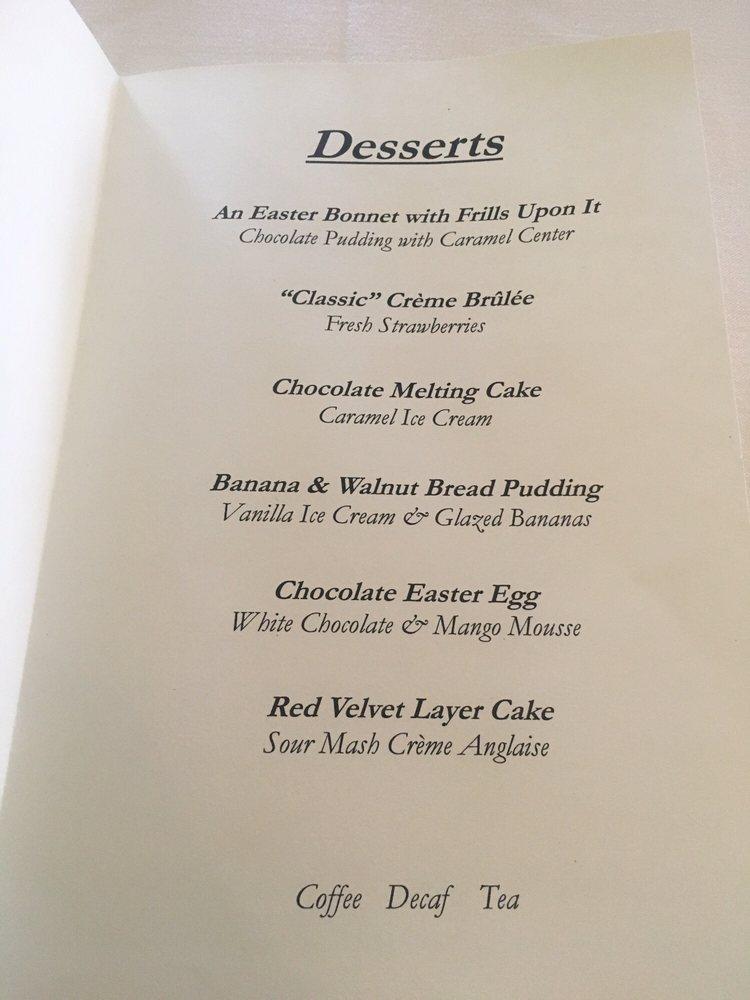 Menu at Restaurant X, Congers