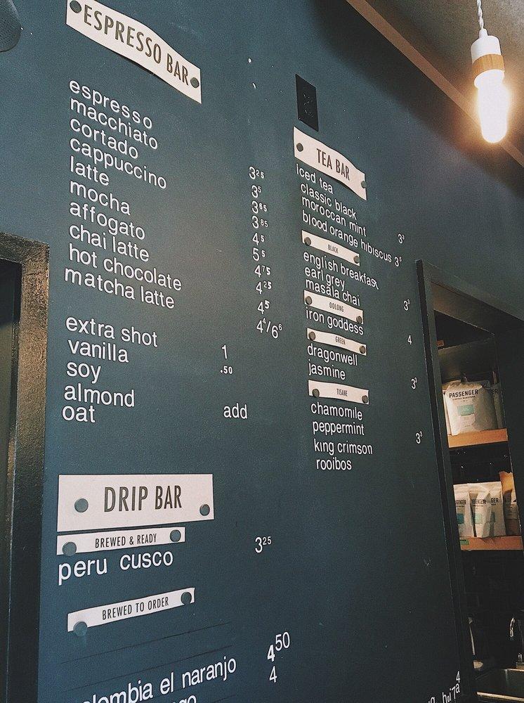 Menu at The Wydown Coffee Bar, Washington, 14th St NW