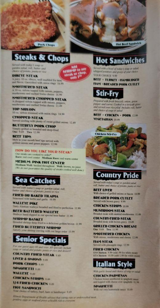 Menu at Country Kitchen restaurant, Taylorville, 1025 W Spresser St