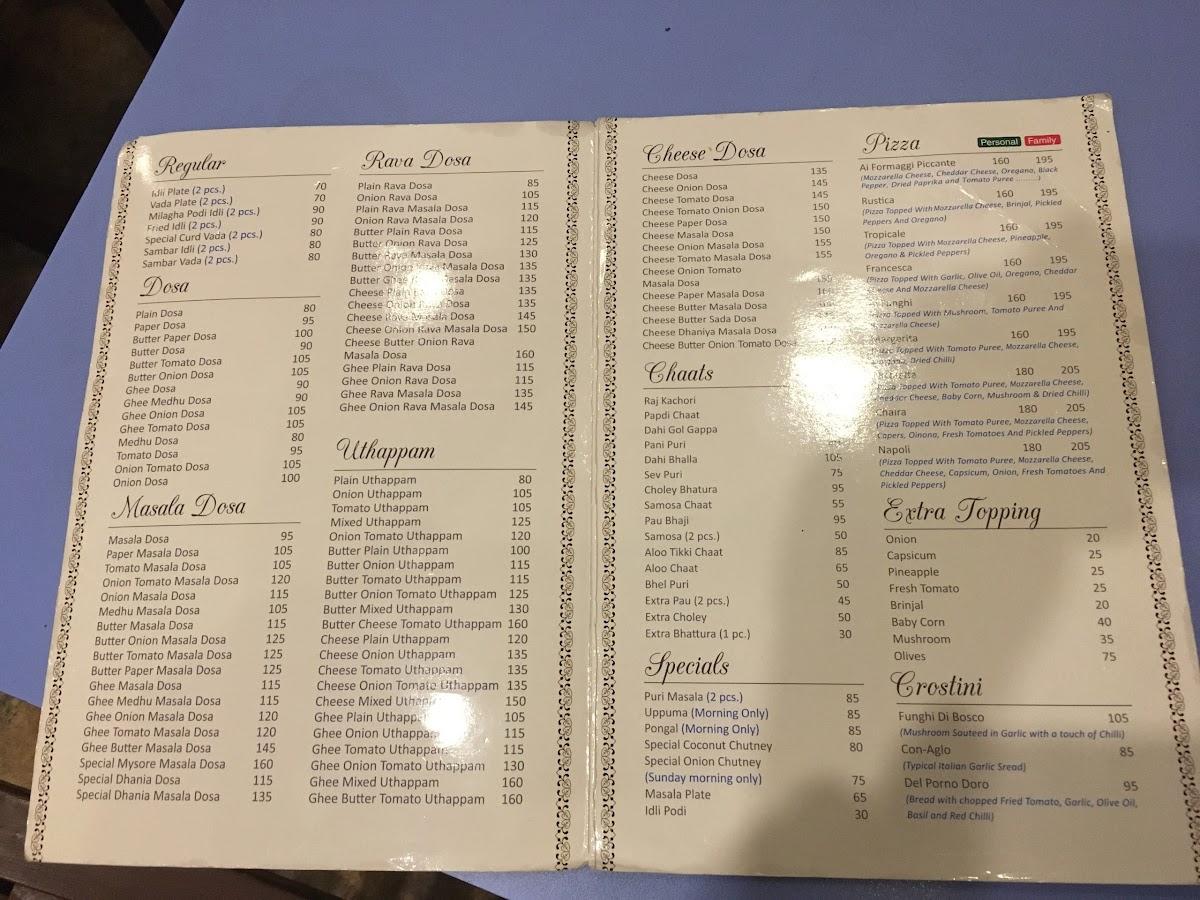 Menu at Raj Restaurant, Kolkata, 10/2