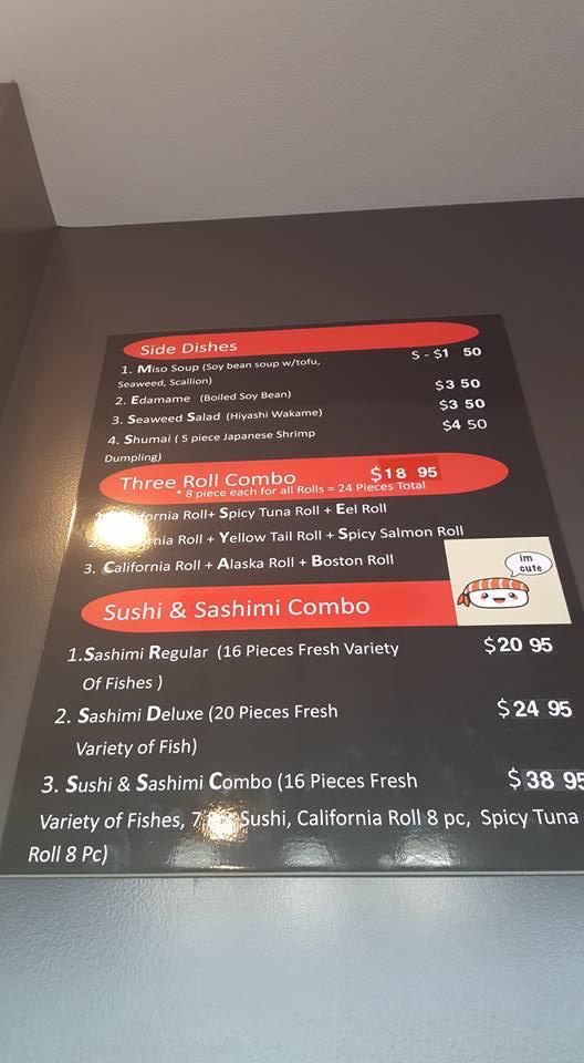 Menu at Hi Sushi restaurant, Cheyenne