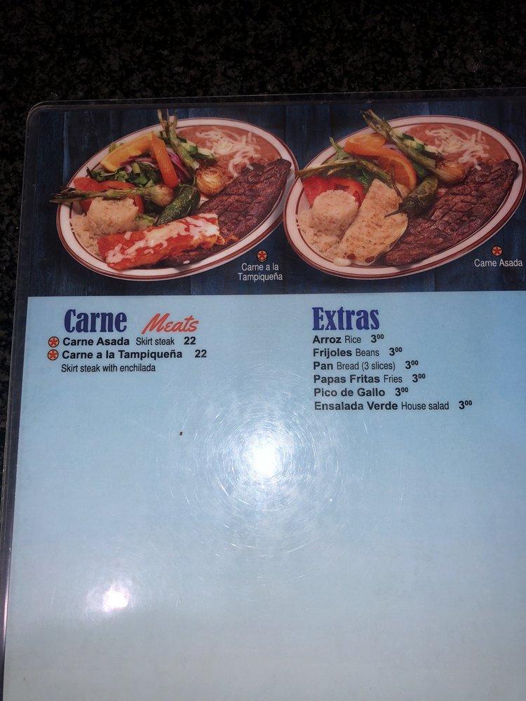 Menu at Mariscos Playa Azul restaurant, Chicago