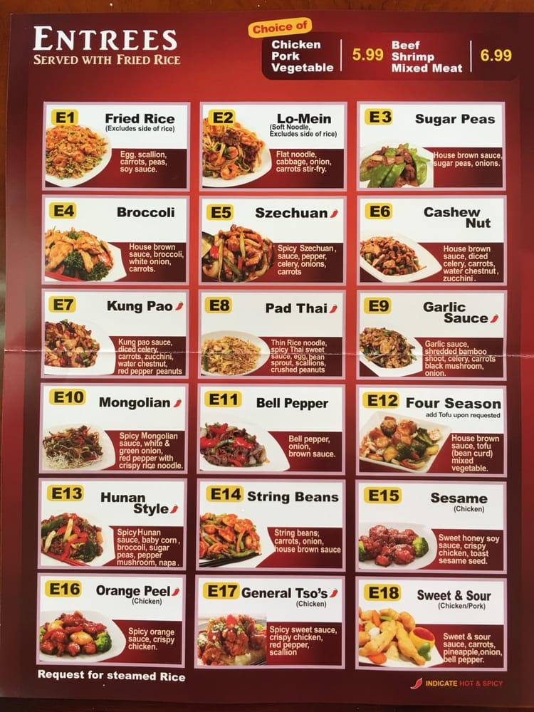 Menu at Rice Xpress restaurant, Fort Worth, Altamesa Blvd