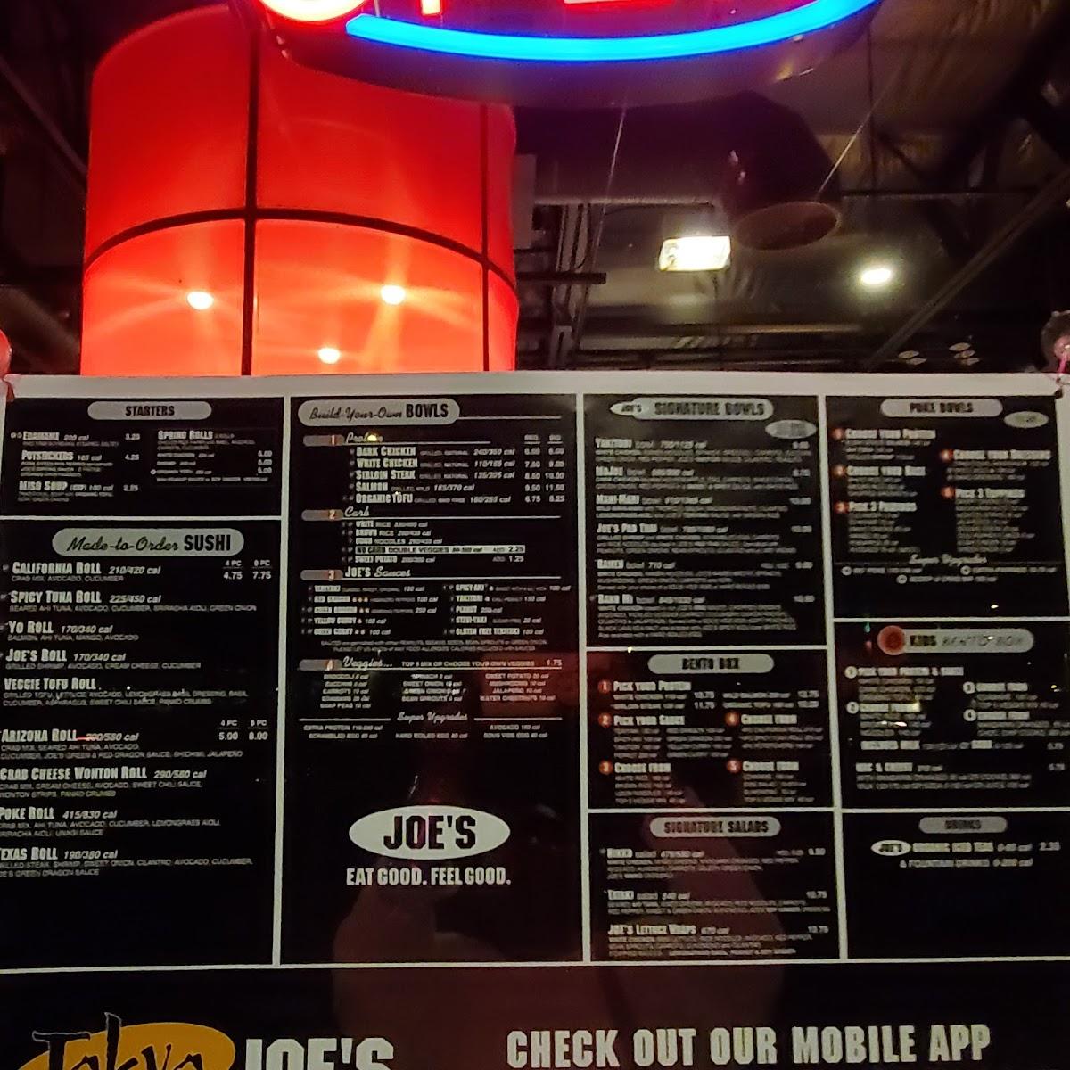 Menu at Tokyo Joe's - Val Vista restaurant, Mesa, S Val Vista Dr