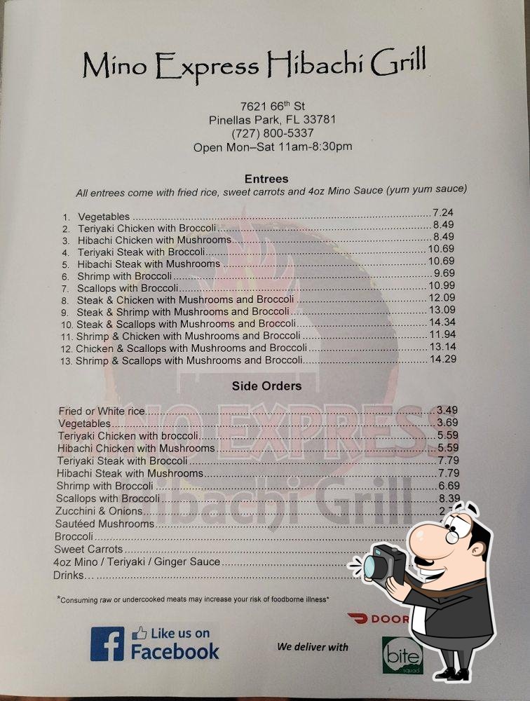 Mino Express Hibachi Grill in Pinellas Park - Restaurant menu and reviews
