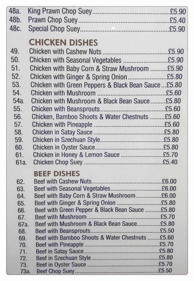 Menu at Southam Kitchen fast food, Southam