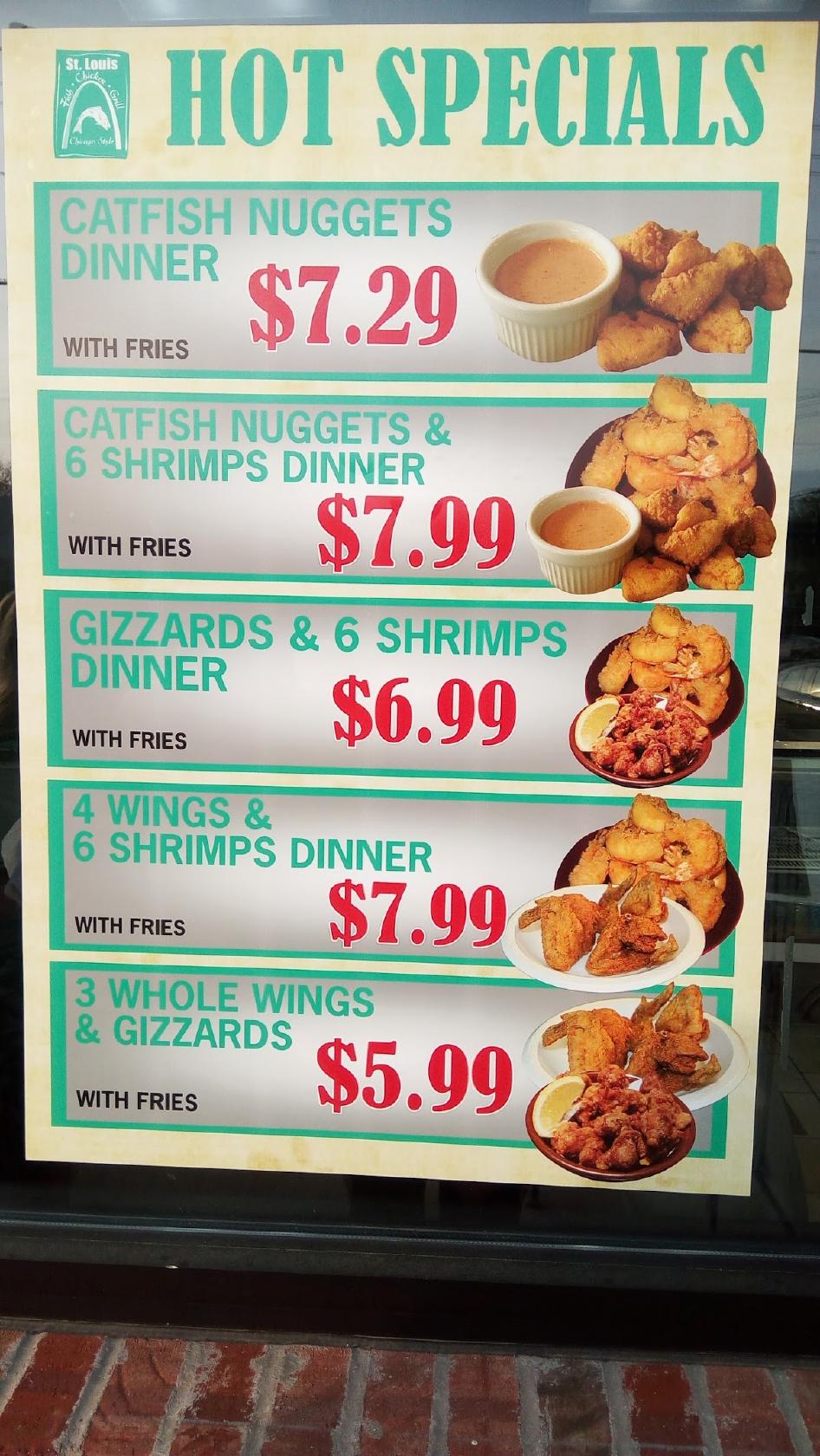 Menu at St. Louis Fish & Chicken Grill -FERGUSON fast food, Ferguson ...