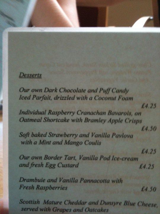 Menu at The White Swan pub & bar, Earlston