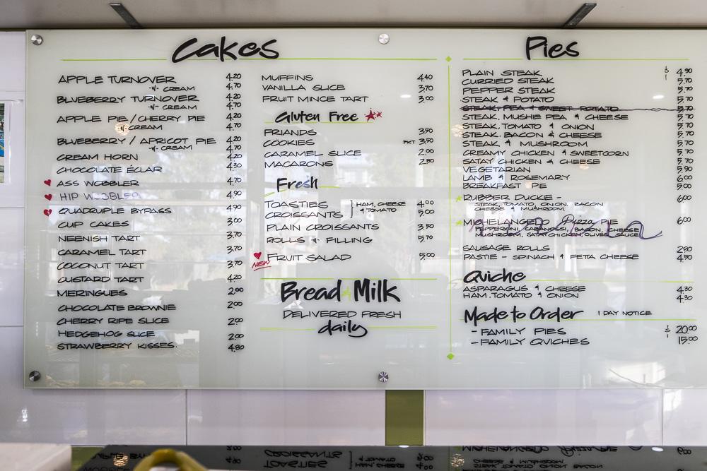 Menu at Bite Me Bakehouse cafe, Mount Colah