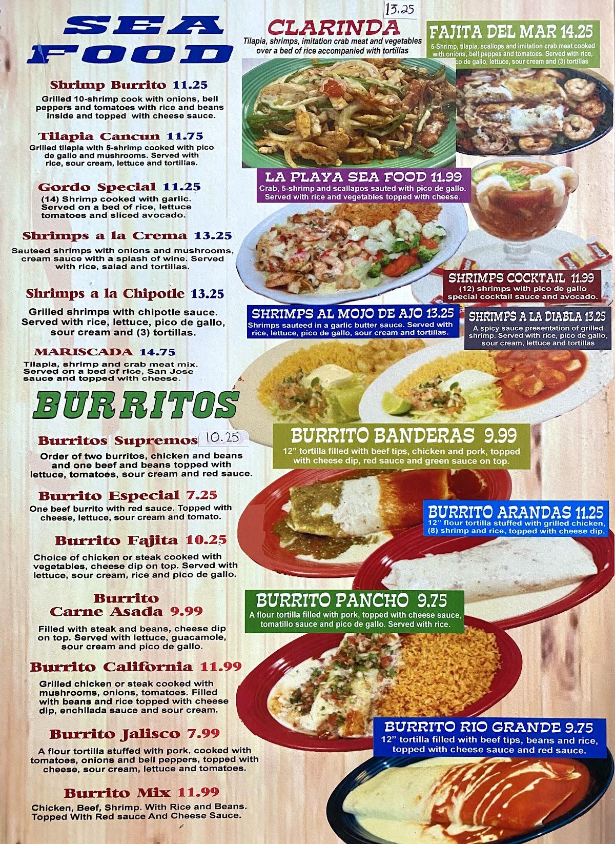 Menu at El Toro restaurant, Clarinda