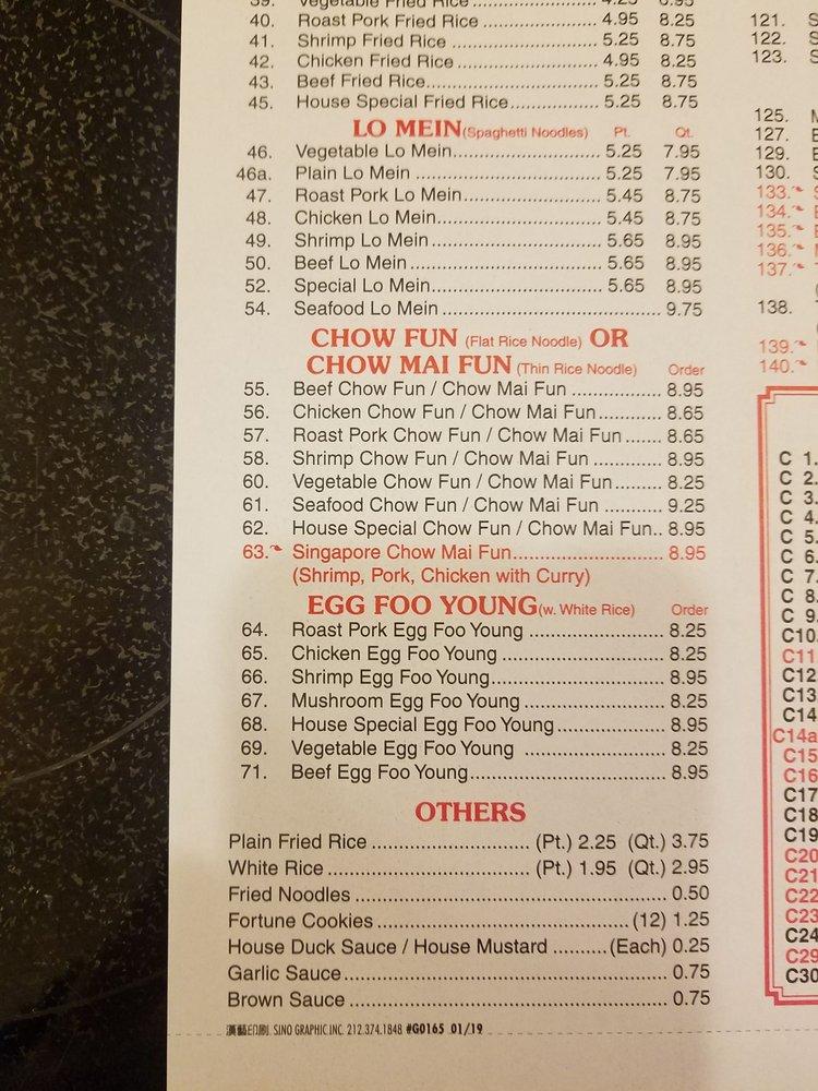 Menu at Great Wall Restaurant, East Lyme