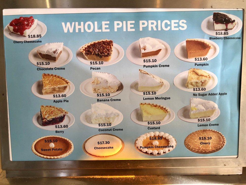 Carta del postres Nation's Giant Hamburgers & Great Pies, Pleasanton