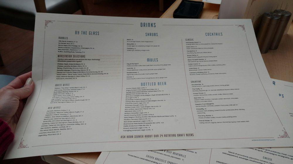 Menu at Ember & Vine pizzeria, Cranberry Township