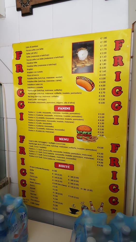 Menu at Friggi Friggi fast food, Savona