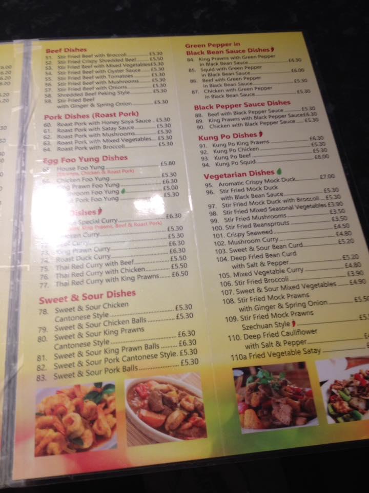 Menu at Yumi Yumi restaurant, Evesham