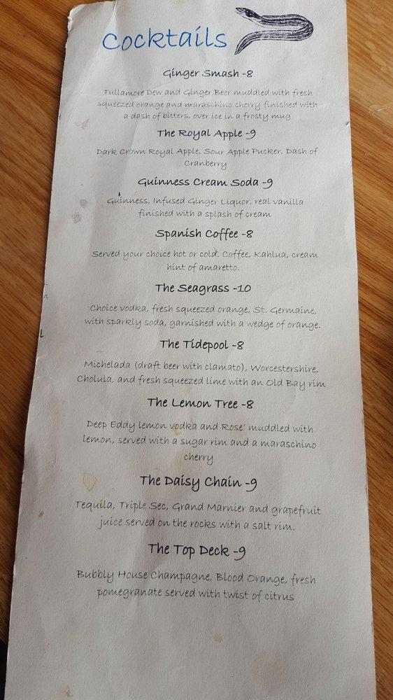 Menu at Boat Shed Restaurant, Bremerton