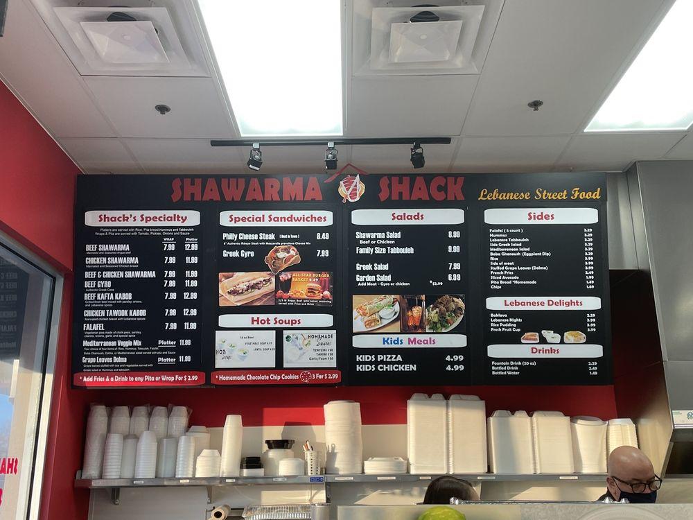 Carta del restaurante Shawarma Shack, Broken Arrow