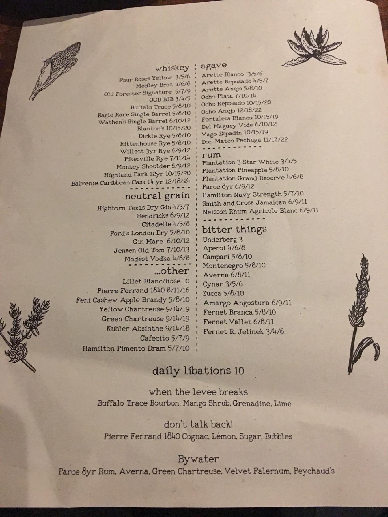 Menu at Nobie's pub & bar, Houston