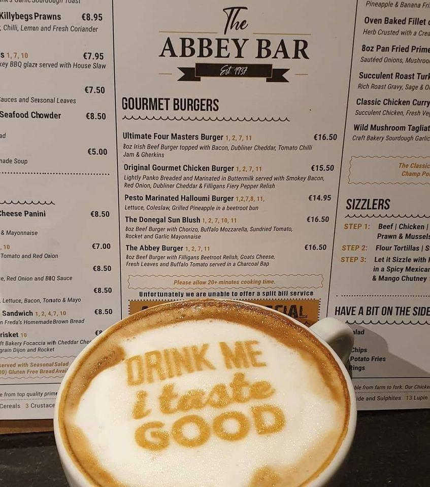 Menu at The Abbey Hotel Donegal pub & bar, Donegal