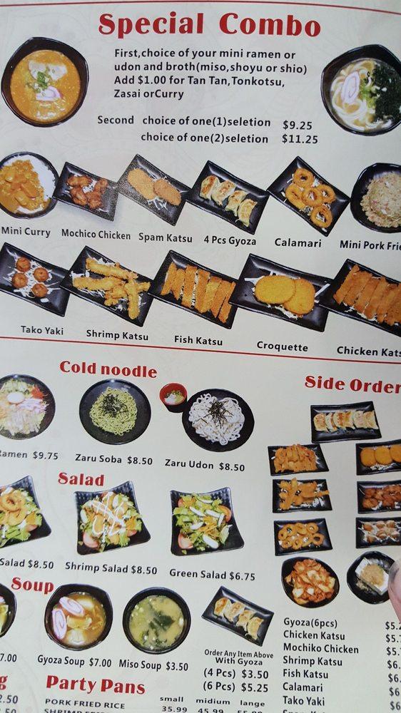 Menu at Daiichi Ramen Pearl City restaurant, Pearl City