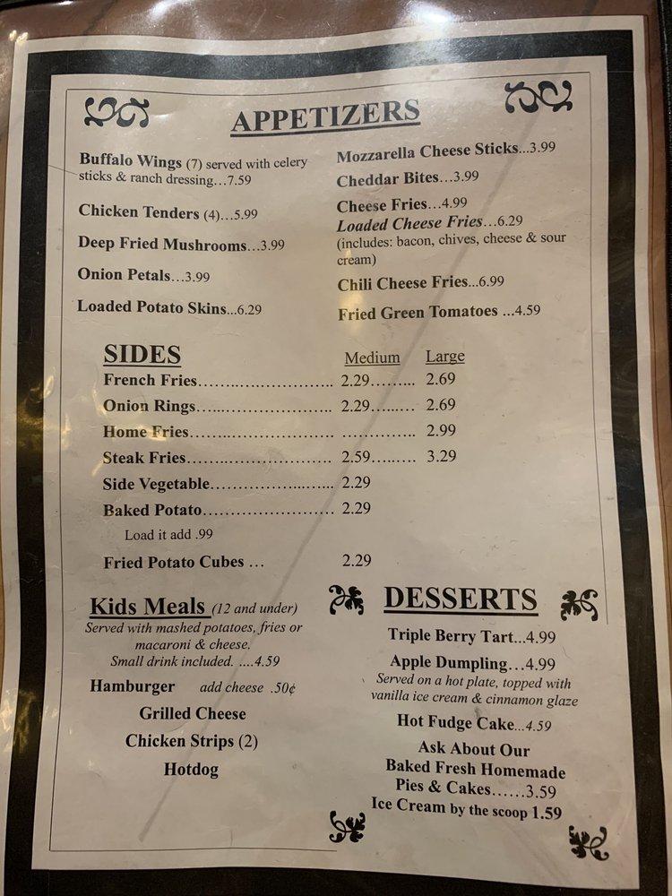 Menu at Billy Ray's Restaurant, Prestonsburg, 101 N Front St