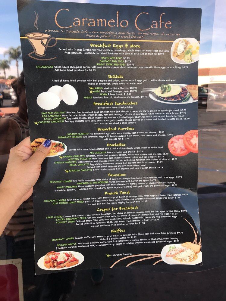 Menu at Caramelo Cafe, La Puente, Amar Rd