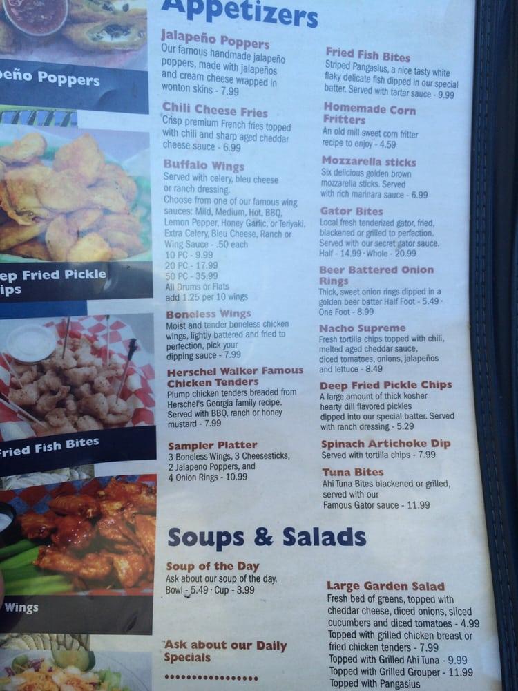 Menu at Gators Riverside Grille restaurant, Sanford