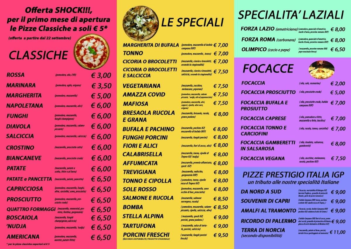 Menu da Superpizza da Vincenzo ristorante, Castelchiodato