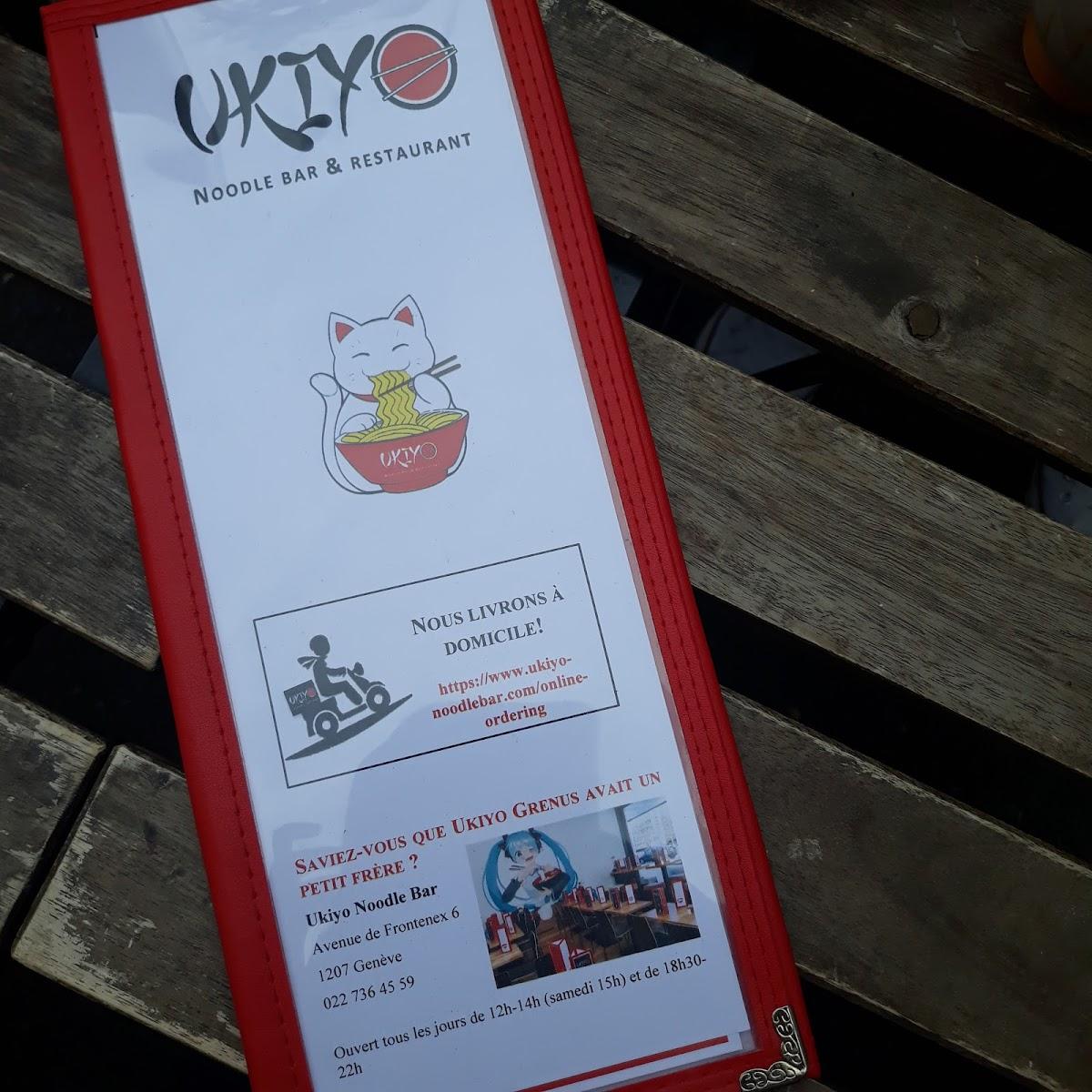 Menu da Ukiyo Restaurant - Ramen & Udon, Ginevra, Pl. De-Grenus 6