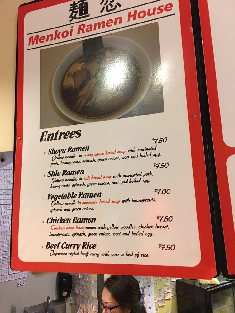Menu at Menkoi Ramen House Gervais restaurant, Columbia