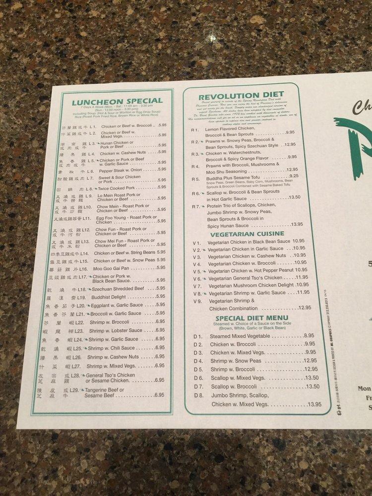 Menu at Precious Chinese Cuisine restaurant, East Northport
