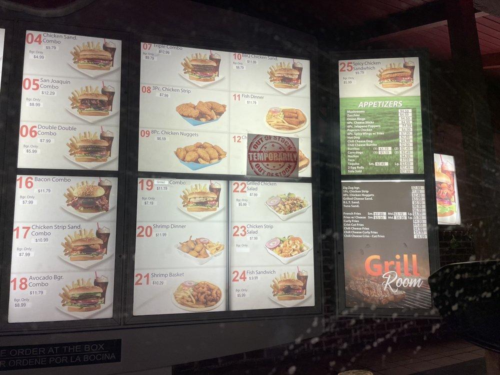 Menu at Sanad Freeze restaurant, Earlimart