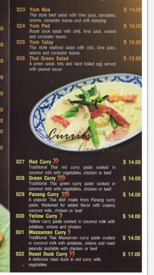 Menu at Thai @Sale restaurant, Sale