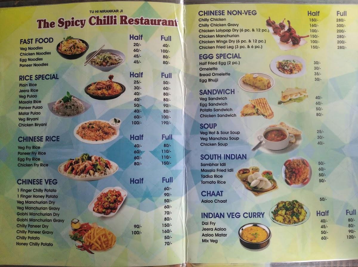 Menu at The Spice Chilliz Restaurant Dehradun, Dehradun
